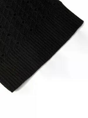 Shanghai Tang Qipao Knitted Top - Black