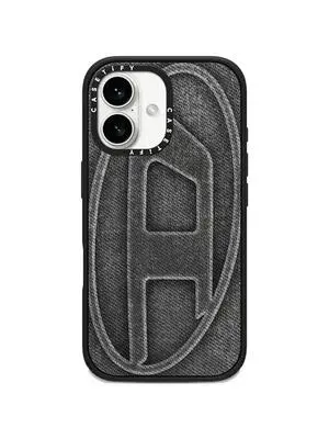 DIESEL X Casetify Logo-detail Iphone 16 Case - Grey