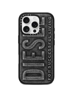 DIESEL X Casetify Denim-effect Iphone 16 Pro Case - Black