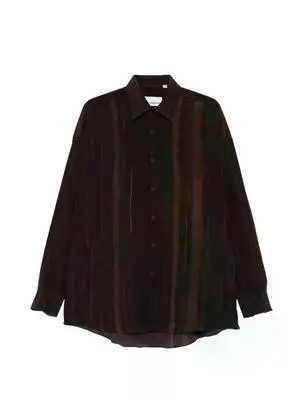 COSTUMEIN Valentino Vertical Stripes Shirt - Brown