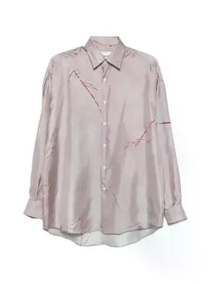 COSTUMEIN Printed Silk Shirt - Purple