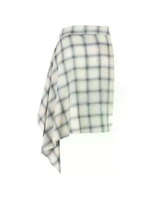Coperni Checkered Asymmetrical Skirt