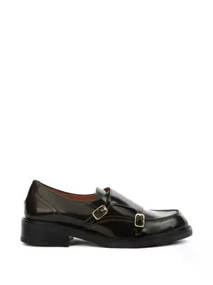 Status Buckled Leather Loafers