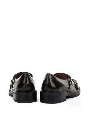 Status Buckled Leather Loafers