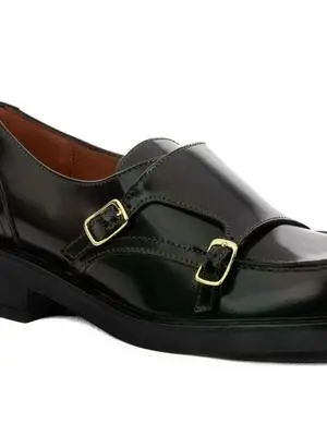 Status Buckled Leather Loafers