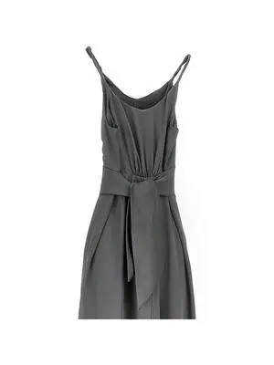Emporio Armani Bow Sleeveless Maxi Dress - Grey
