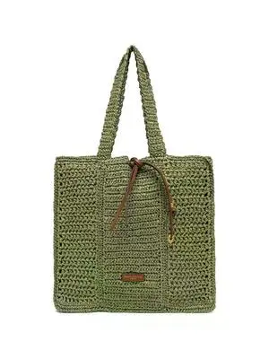 GIANNI CHIARINI Nefeli Woven Shoulder Bag - Green