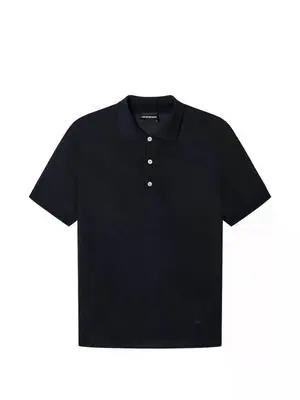 Emporio Armani Plain-knit Polo Shirt