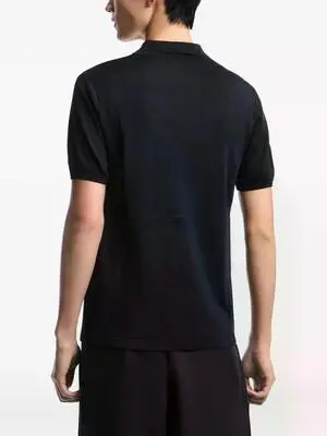 Emporio Armani Plain-knit Polo Shirt