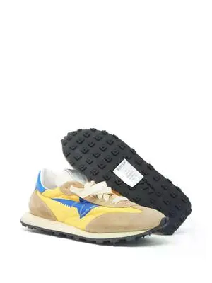 RUN OF Panelled Logo-detail Sneakers - Yellow