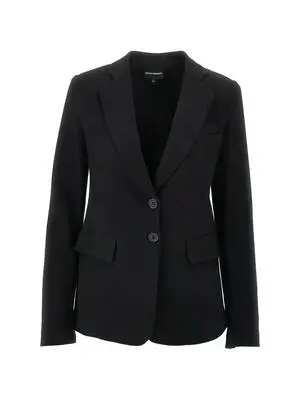 Emporio Armani Herringbone Single-breasted Blazer
