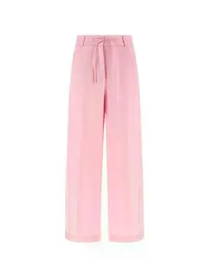 NUDE Drawstring Straight Trousers - Pink
