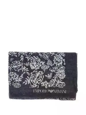 Emporio Armani Floral Paisley Scarf - Blue