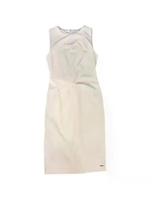 Calvin Klein Draped Sleeveless Dress - Neutrals
