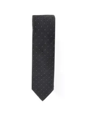 Emporio Armani Polka-dot Neck Tie - Black