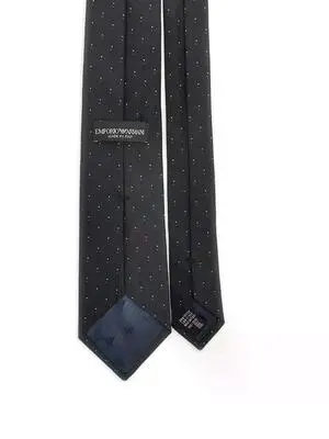 Emporio Armani Polka-dot Neck Tie - Black