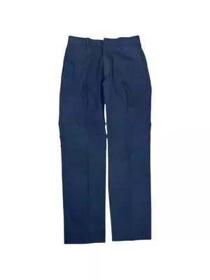 Calvin Klein Textured Straight-leg Trousers - Blue
