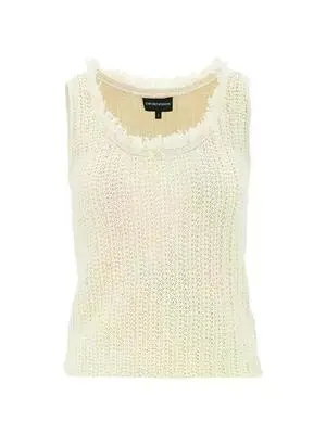 Emporio Armani Fringed Top - Neutrals