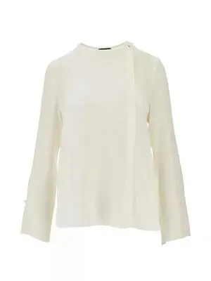 Emporio Armani Georgette Button Blouse - White