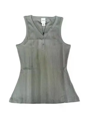 Calvin Klein V-neck Buttoned Ribbed Vest