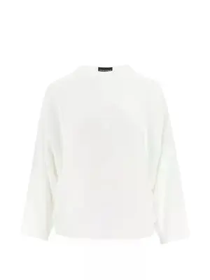 Emporio Armani Maglia Ribbed Knit Sweater - White