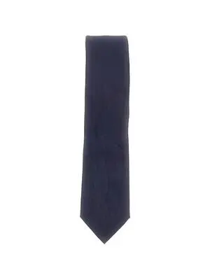 Emporio Armani Textured Tie - Blue