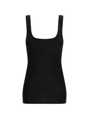 ENTIRE STUDIOS Square Neckline Top - Black