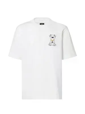 Fendi Dog-graphic T-shirt - White