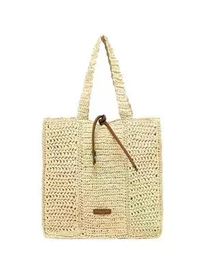 GIANNI CHIARINI Nefeli Woven Shoulder Bag - Neutrals