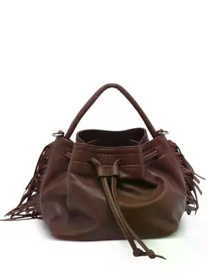 VIC MATIE Fringes Bucket Bag - Brown