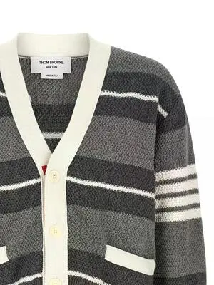 Thom Browne Striped V-neck Cardigan