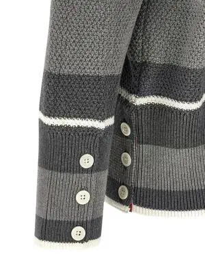 Thom Browne Striped V-neck Cardigan