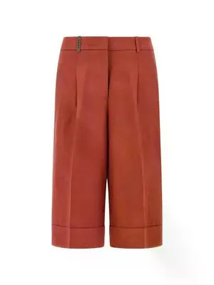 Peserico Pleat Turn-up Shorts