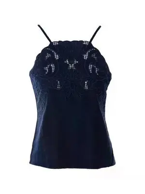 TWINSET Embroidered Halter Top