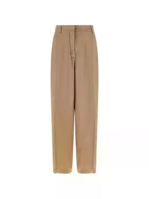 Fabiana Filippi Wide Leg Pleated Trousers - Neutrals