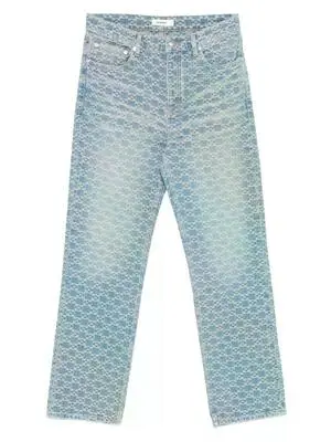 Sandro Square-pattern Jeans - Blue