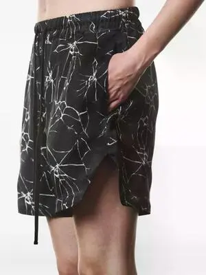 THOM KROM Marble Print Shorts