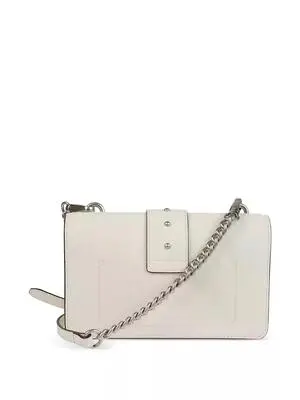 Pinko Love Bag One Small Crossbody Bag In Leather - White