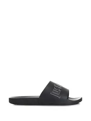 Just Cavalli Logo-print Slides - Black