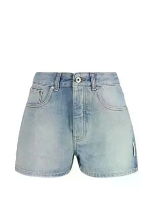 Off-White Doll Bleached Arrow Denim Shorts - Blue