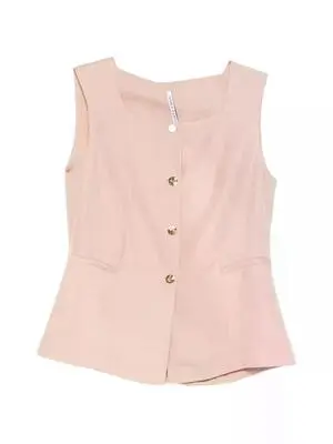 Liviana Conti Button Gilet - Neutrals
