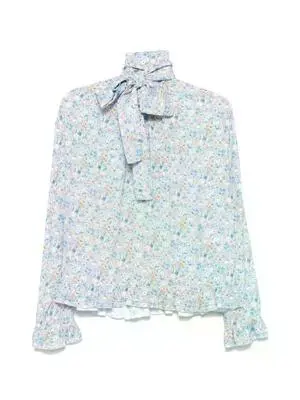 N°21 Bow Floral Blouse - Blue