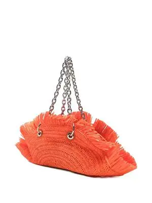 Blumarine Raffia Chain Shoulder Bag