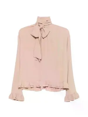 N°21 Bow Ruffled Shirt - Pink