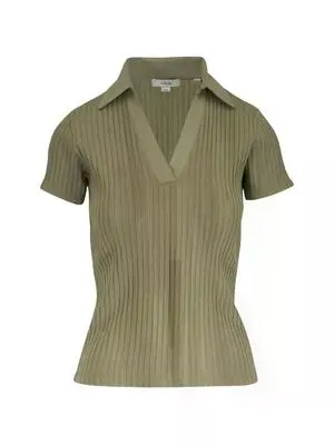 Vince Ribbed Collared T-shirt