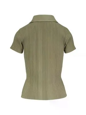 Vince Ribbed Collared T-shirt