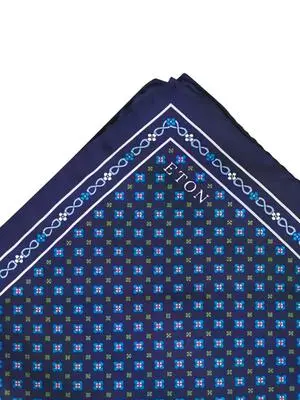 Eton Patterned Border Pocket Square