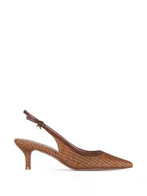 GIANVITO ROSSI Mincora Leather Pumps - Brown