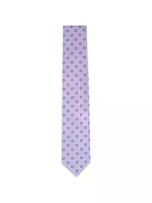 Brioni Spring Square Silk Tie - Pink