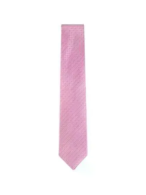 Brioni Micro Motif Silk Necktie - Pink